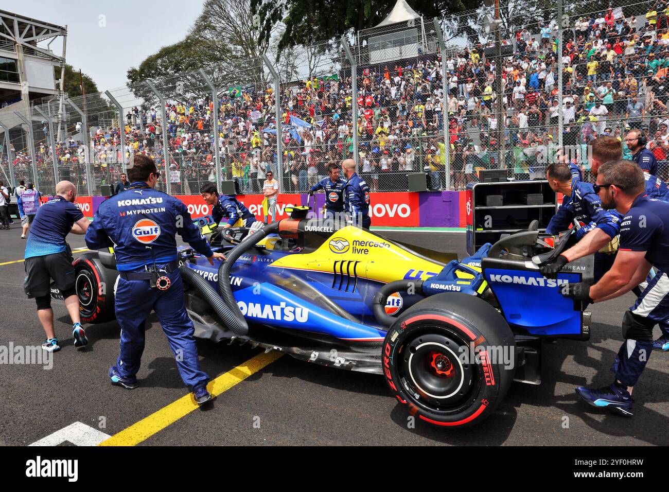Sao Paulo, Brazil. 02nd Nov, 2024. Franco Colapinto (ARG) Williams Racing FW46 on the grid. 02. ...