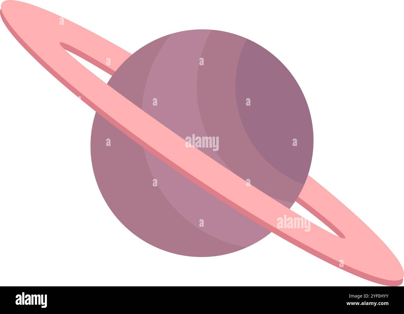 Vector planet with a ring in a cartoon style. Wonders of the cosmos ...