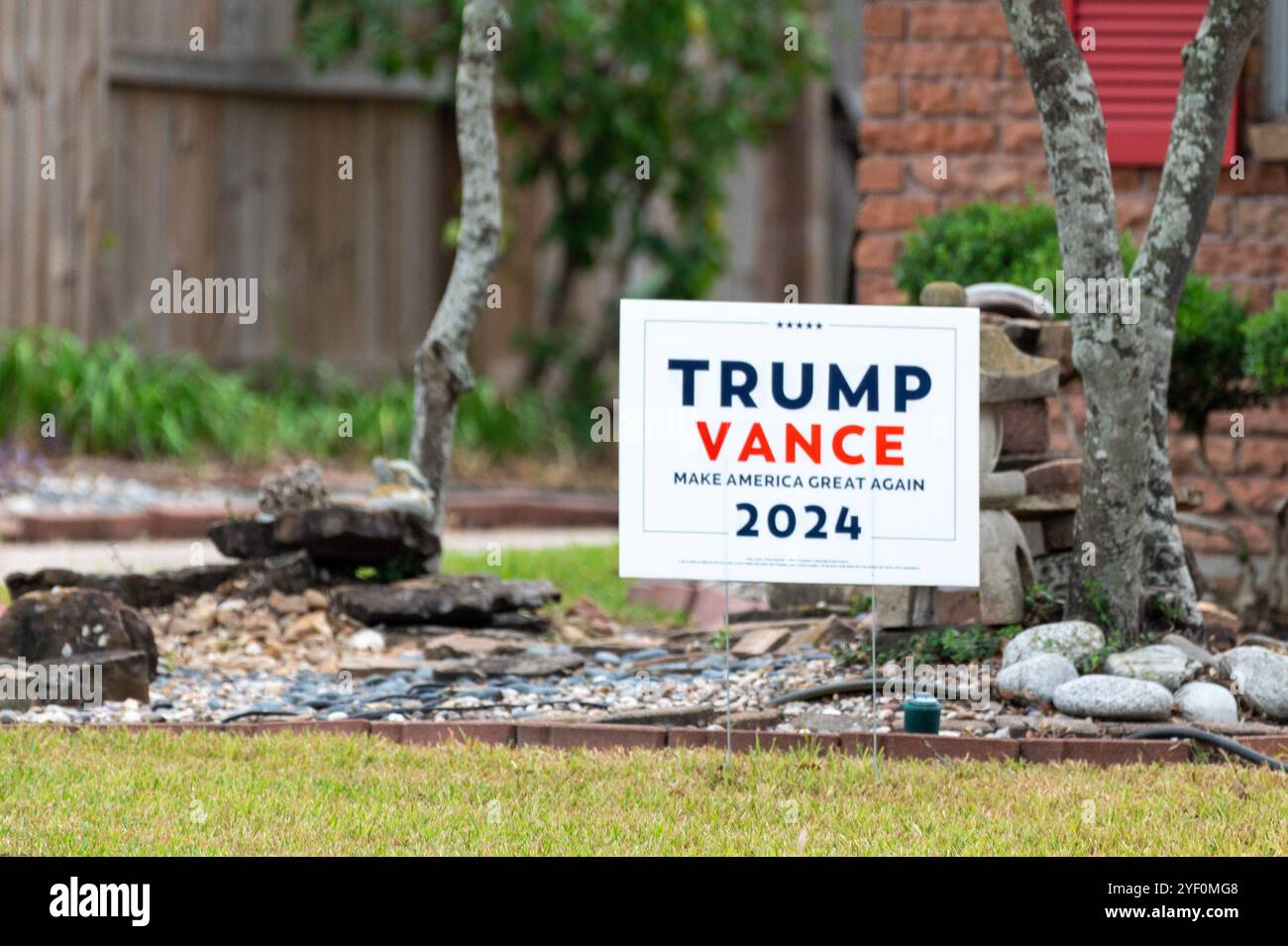 Houston, USA. 01st Nov, 2024. A home in Houston, Texas, displays ...