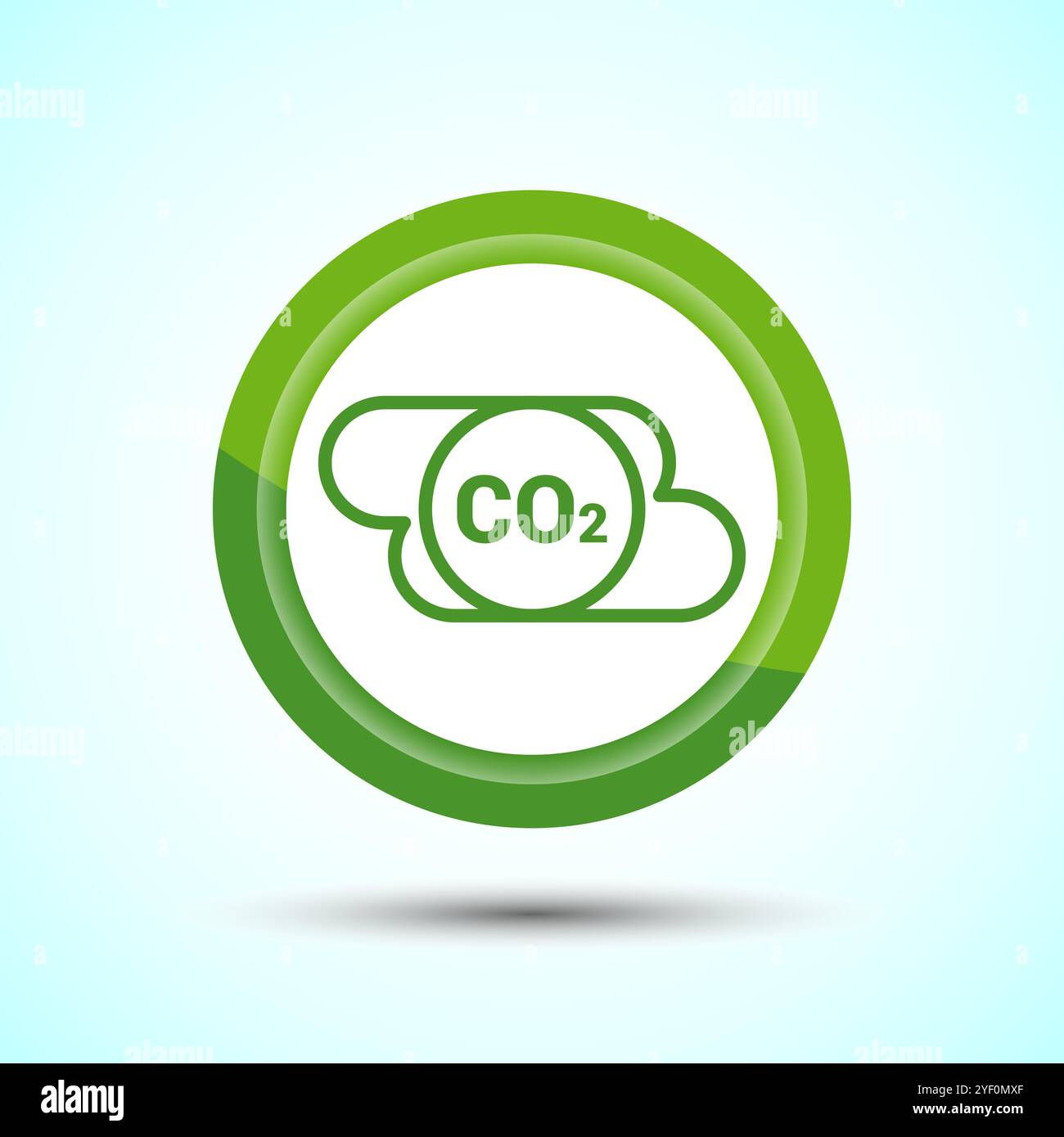 Carbon dioxide icon design illustration, Reduce co2 gas icon, Blue ...