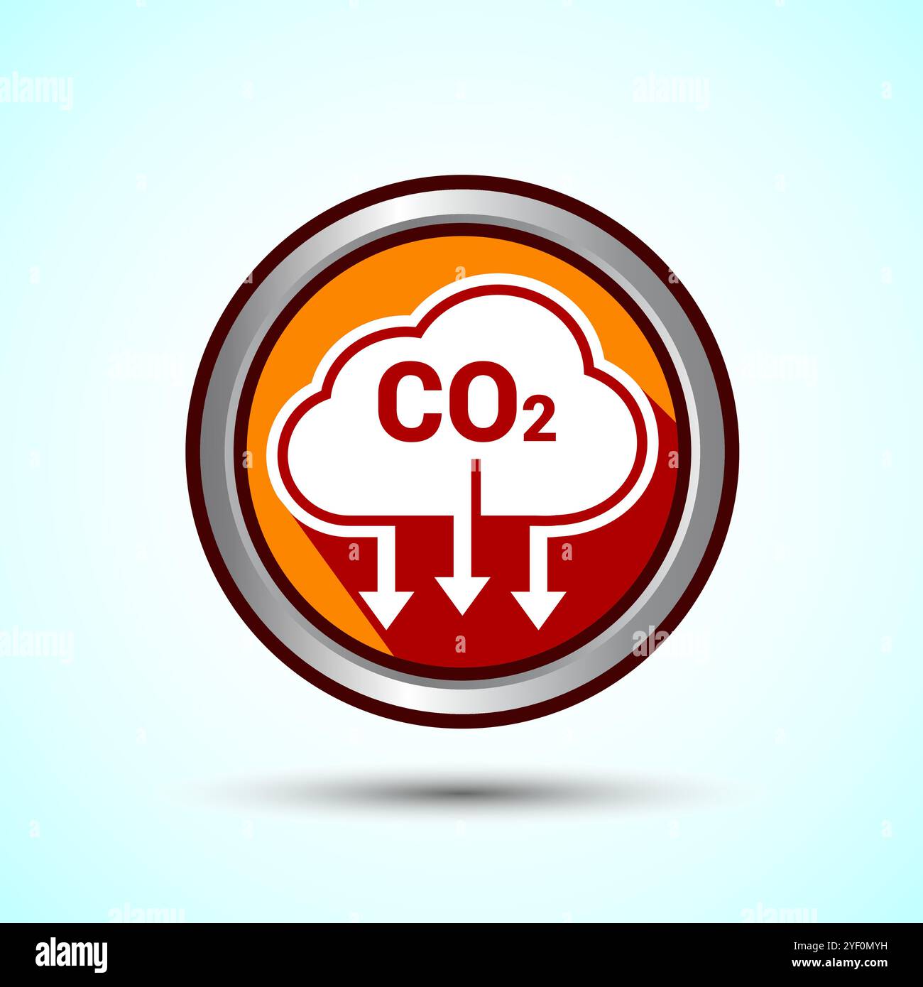 Carbon dioxide icon design illustration, Reduce co2 gas icon, Blue ...