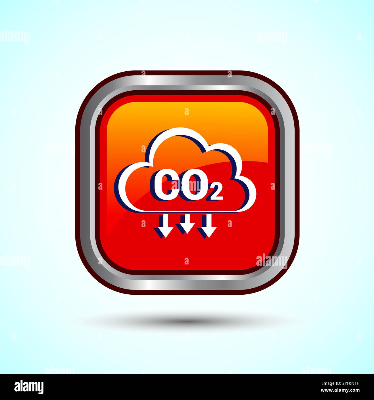 Carbon dioxide icon design illustration, Reduce co2 gas icon, Blue ...