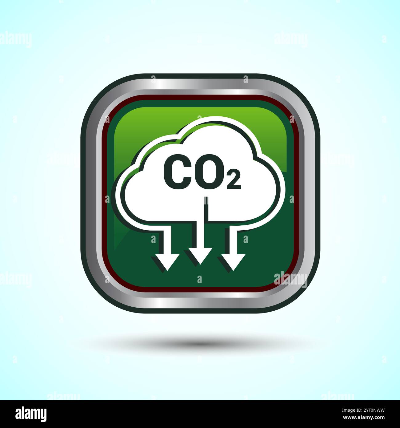 Carbon dioxide icon design illustration, Reduce co2 gas icon, Blue ...