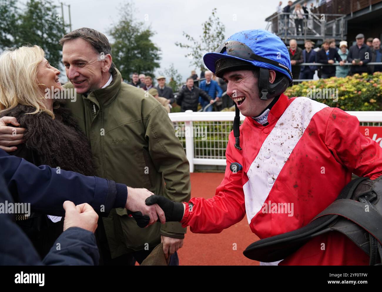 Trainer Henry de Bromhead and jockey Darragh O'Keeffe after Envoi Allen ...