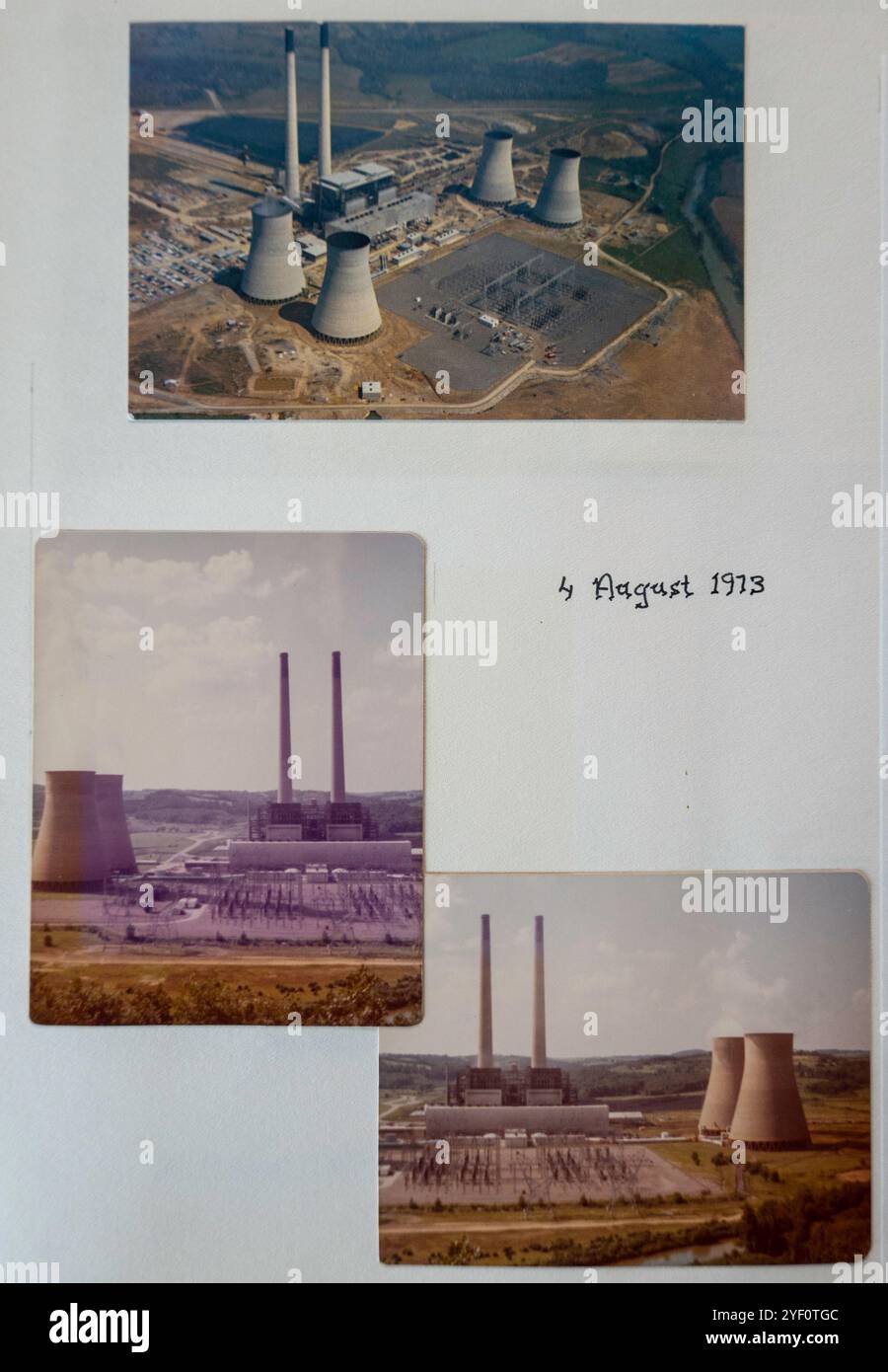 Vintage scrapbook page of Keystone station power complex, 1973 ...