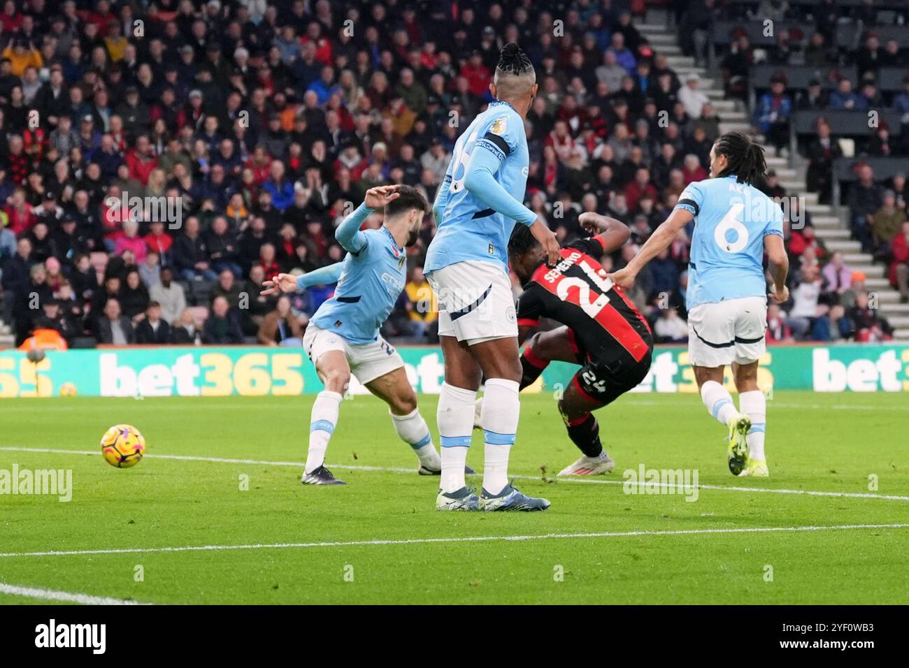 Bournemouth's Antoine Semenyo scores their side's first goal of the ...