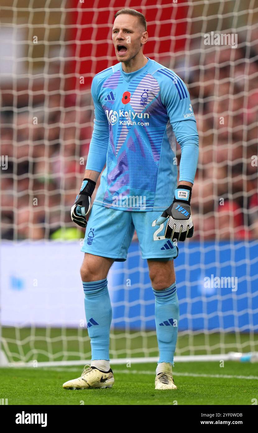 Nottingham Forest goalkeeper Matz Sels during the Premier League match ...
