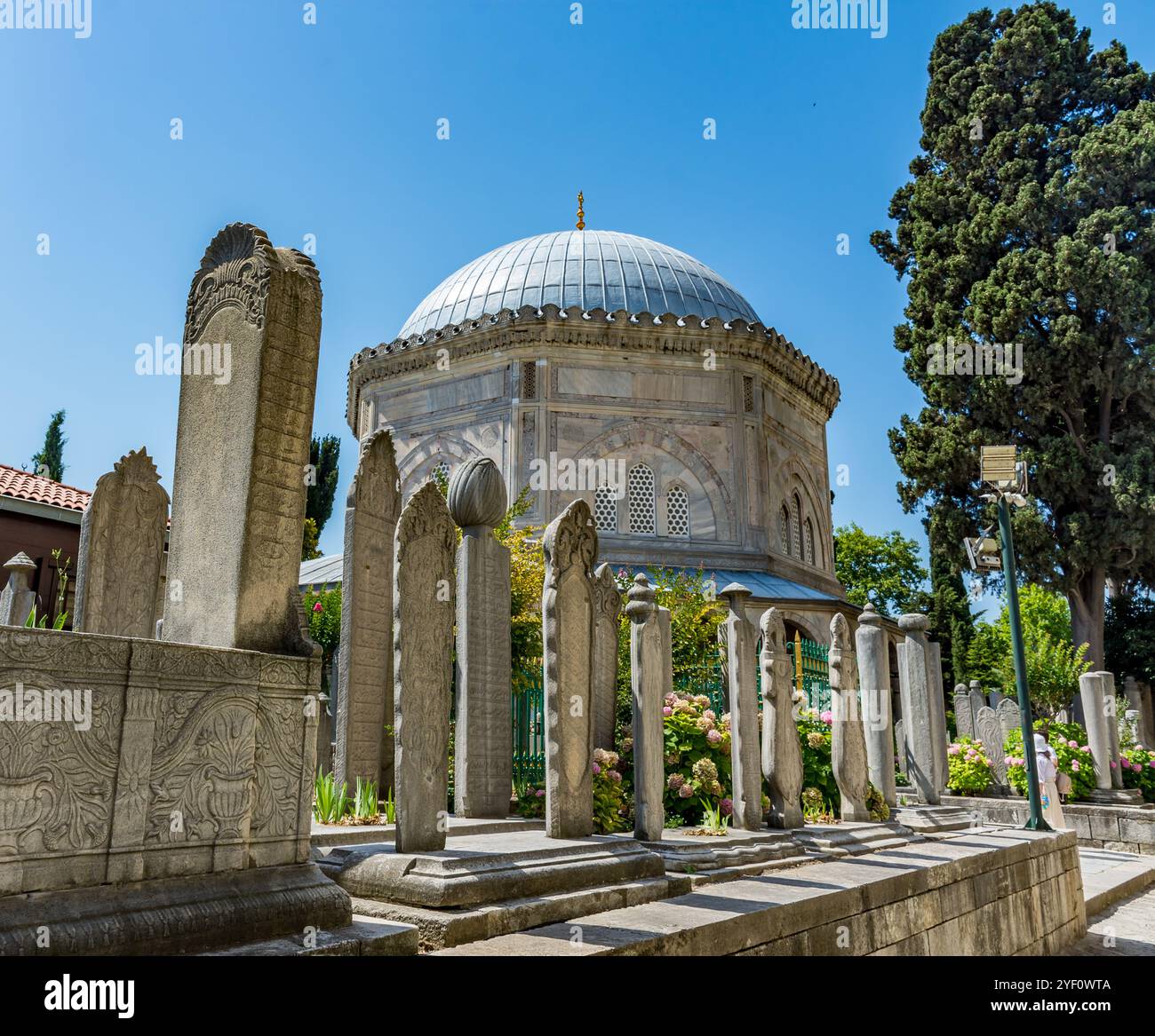 Suleymaniye Mosque Cemetery and Tomb in Istanbul, Turkey Stock Photo ...