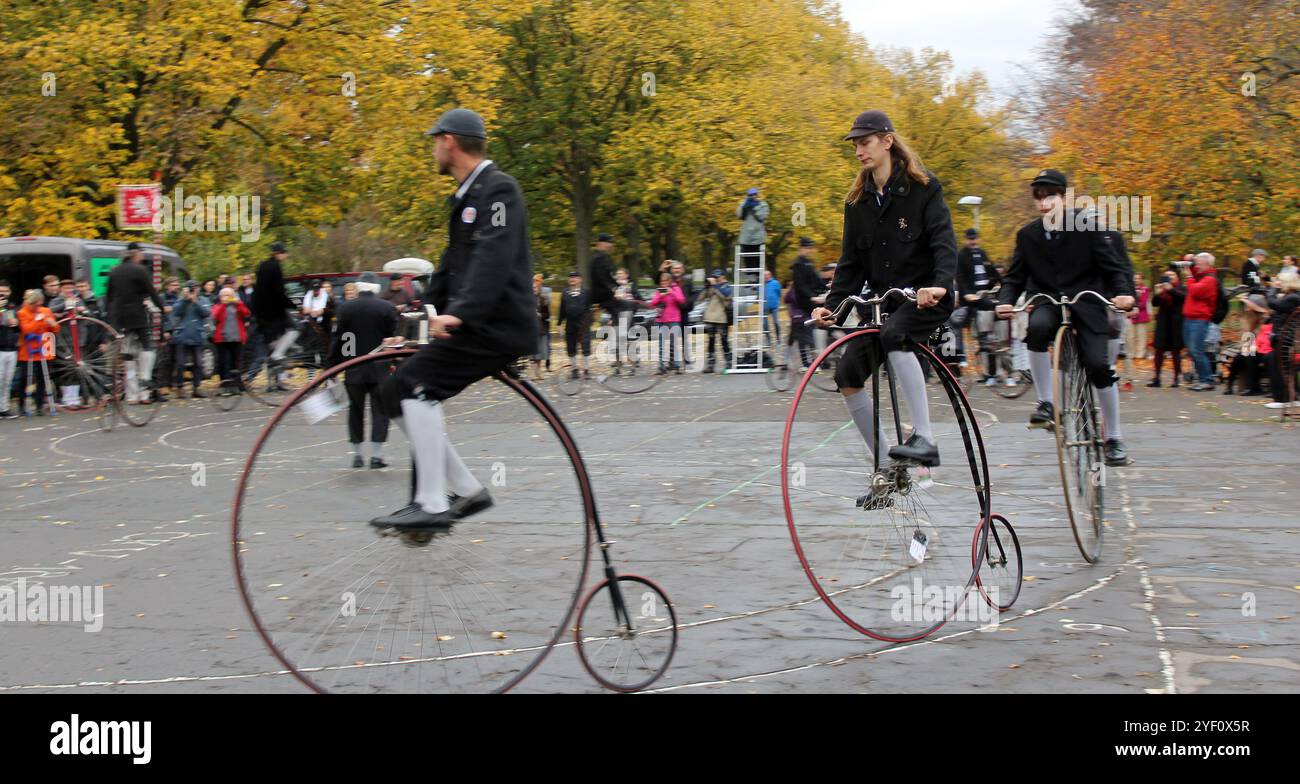 Cyclist in action during the Prague Mile, the 30th year of ...