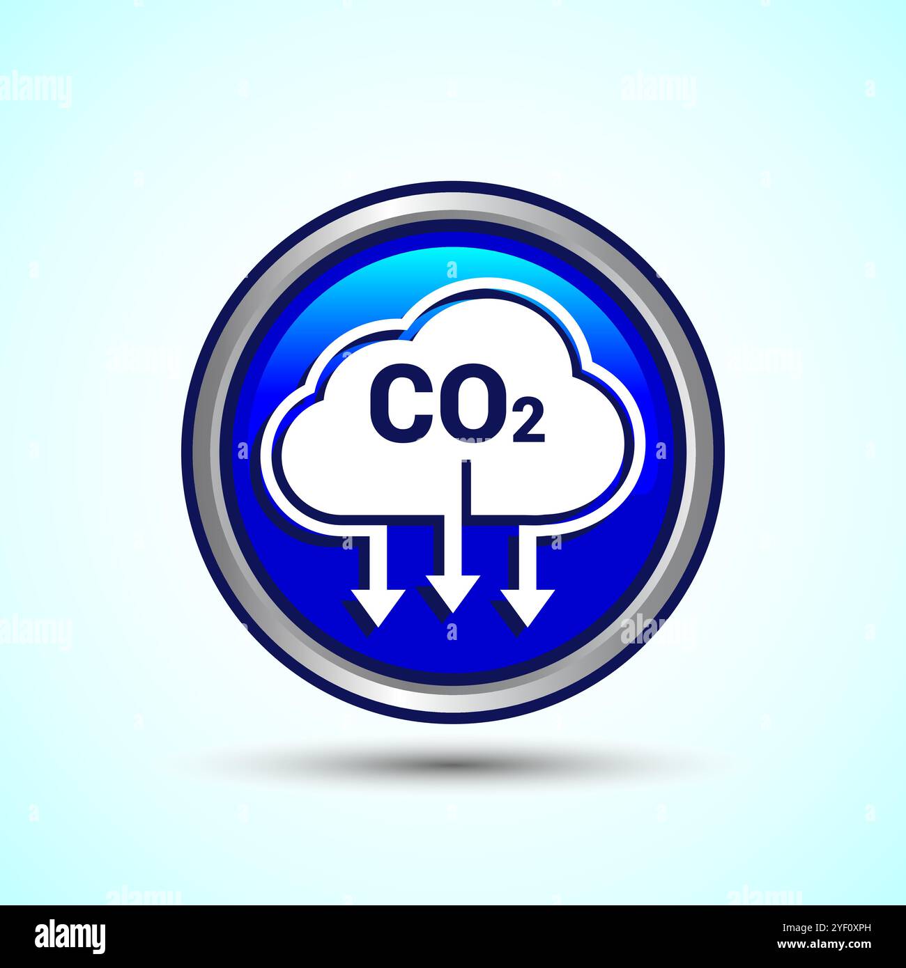 Carbon dioxide icon design illustration, Reduce co2 gas icon, Blue ...