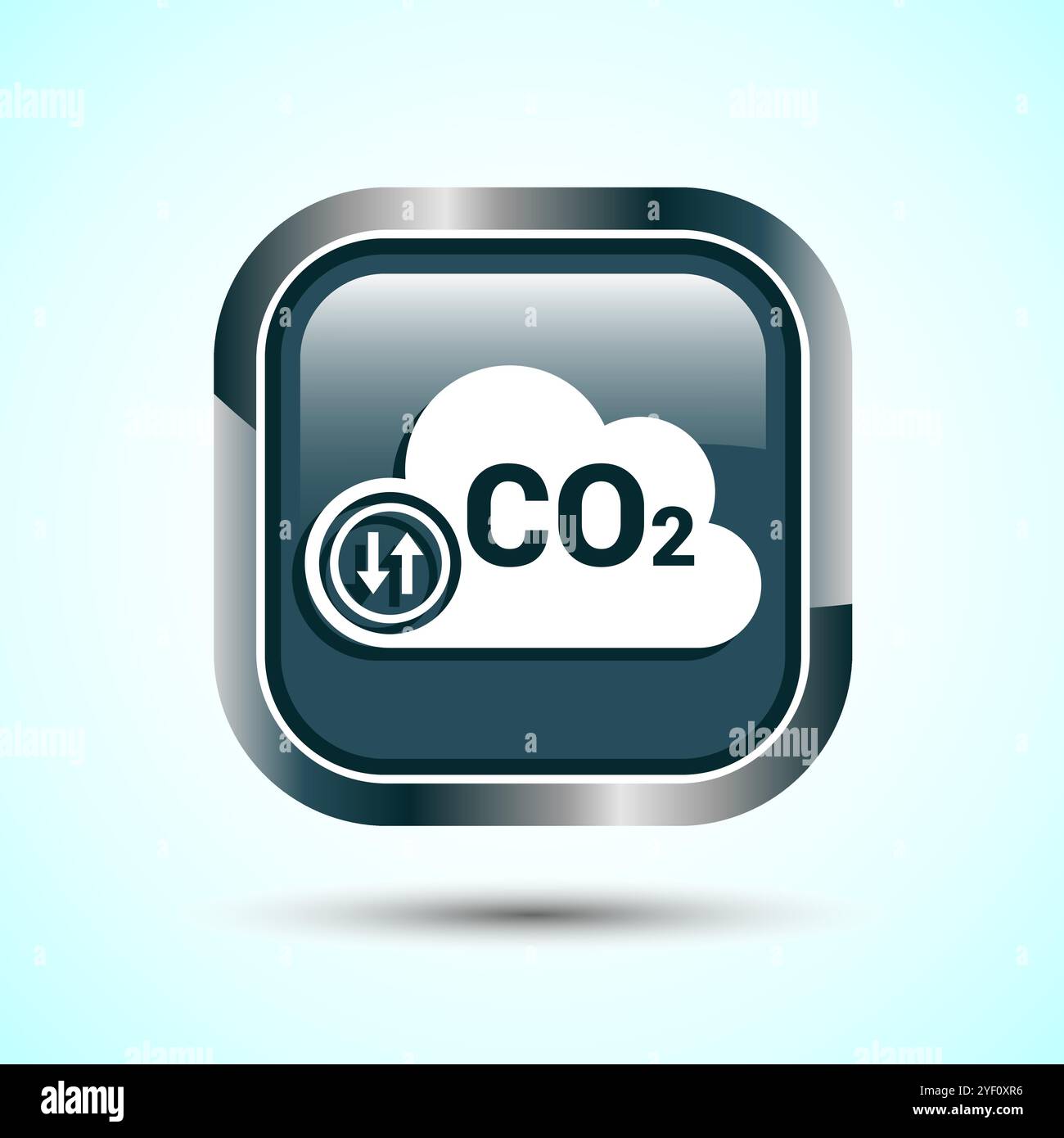 Carbon dioxide icon design illustration, Reduce co2 gas icon, Blue ...