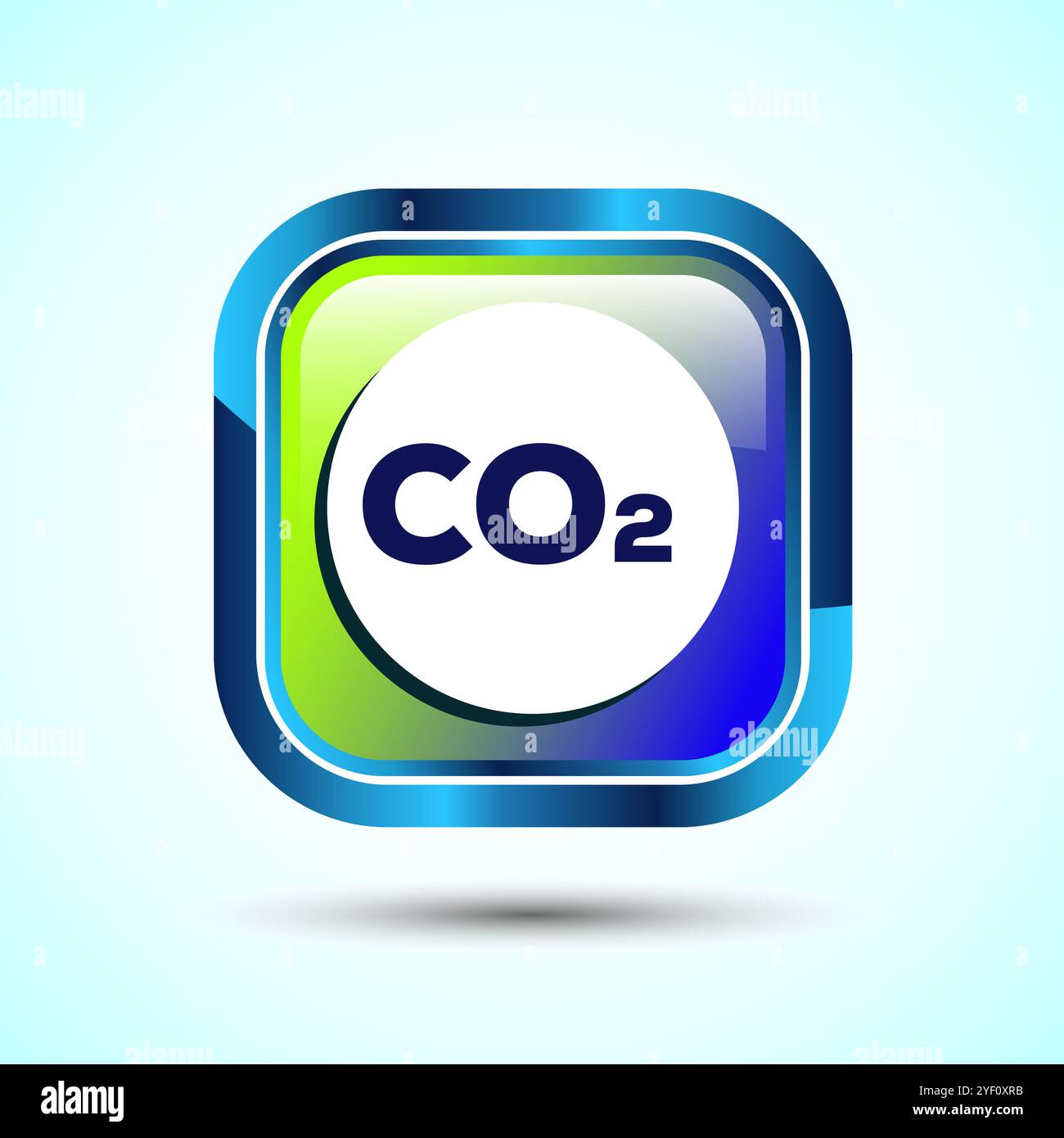 Carbon dioxide icon design illustration, Reduce co2 gas icon, Blue ...