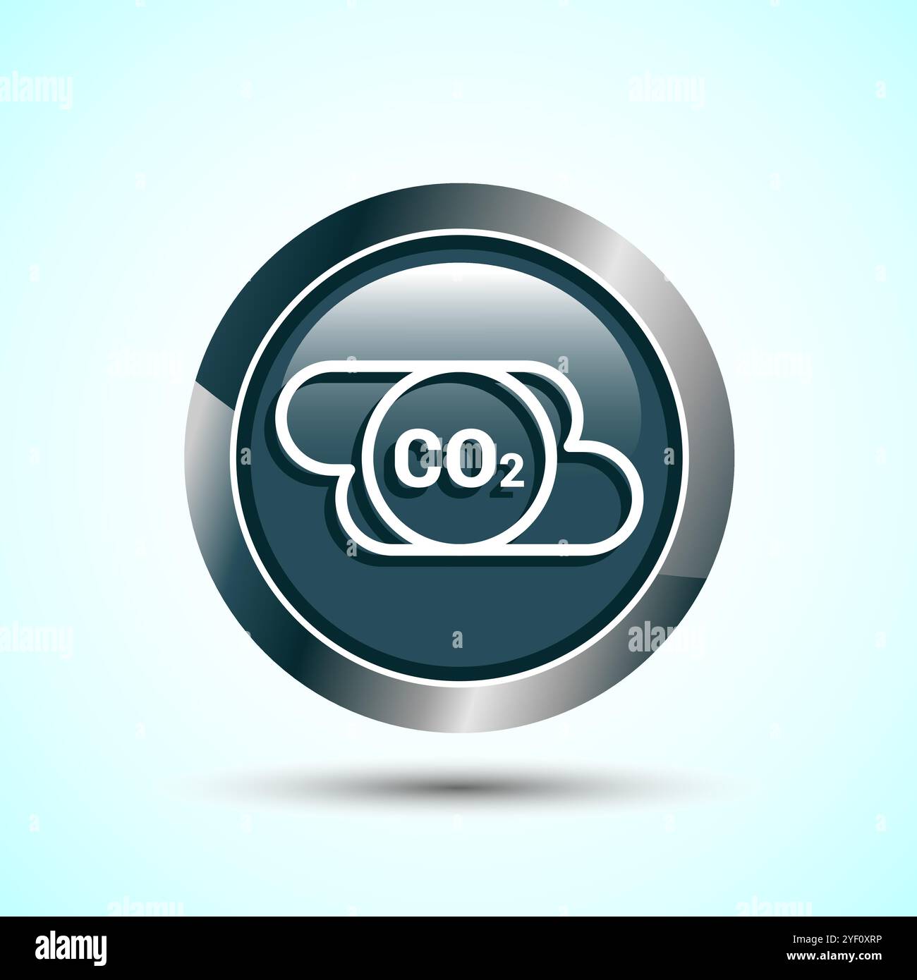 Carbon dioxide icon design illustration, Reduce co2 gas icon, Blue ...