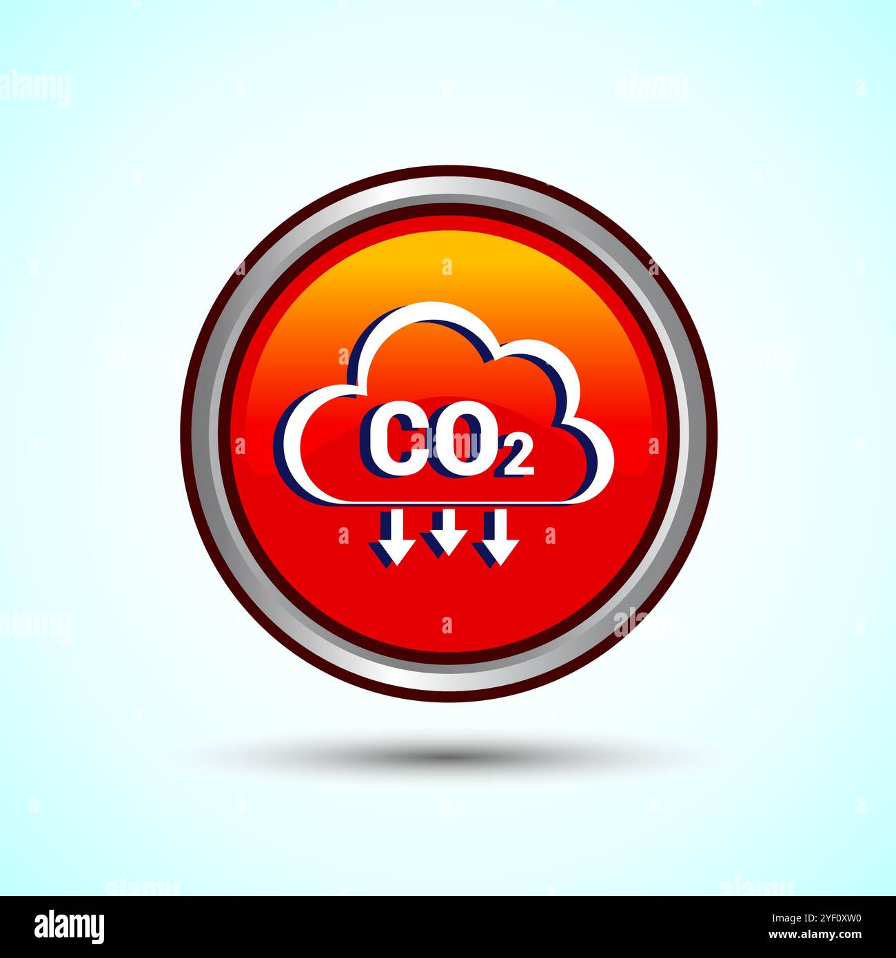 Carbon dioxide icon design illustration, Reduce co2 gas icon, Blue ...