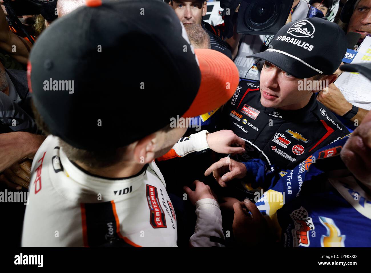 Ridgeway, Va, USA. 1st Nov, 2024. CHRISTIAN ECKES (19) and TAYLOR GRAY ...