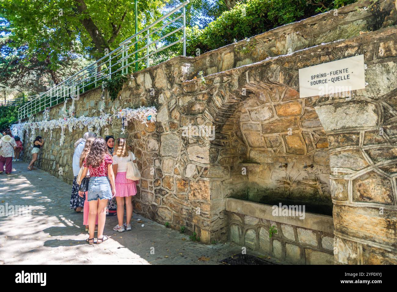 Prayer Wall Outside Holy Pilgrimage Site of House of Mary in Ephesus ...