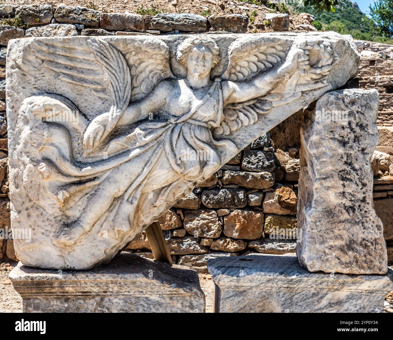 Relief of Winged Goddess Nike Part of the Hercules Gate in the Ancient ...