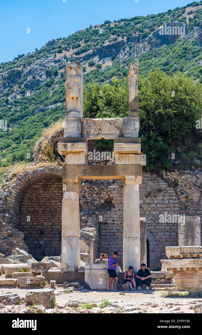 Temple of Domitian in the Ancient Greek City Of Ephesus, Turkey Stock ...