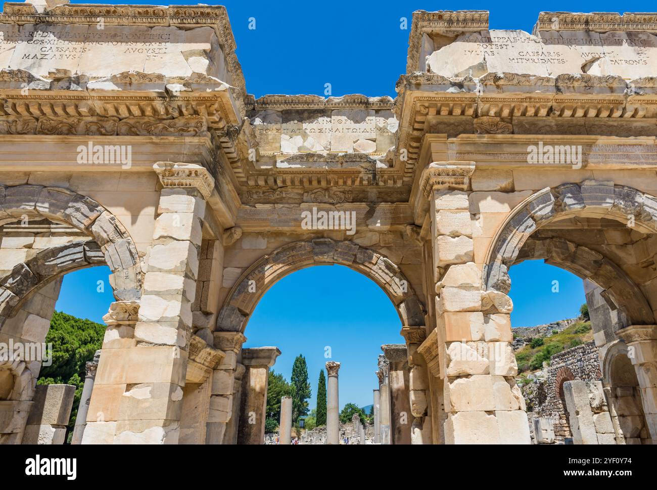 4th century BC Gate of the Agora in the Ancient Greek City Of Ephesus ...