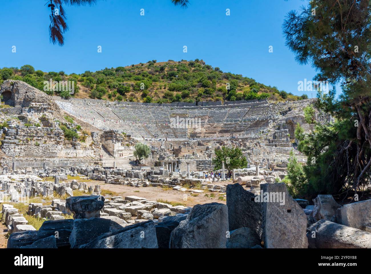 The Ancient Great Theater in the Ancient Greek City Of Ephesus, Turkey ...