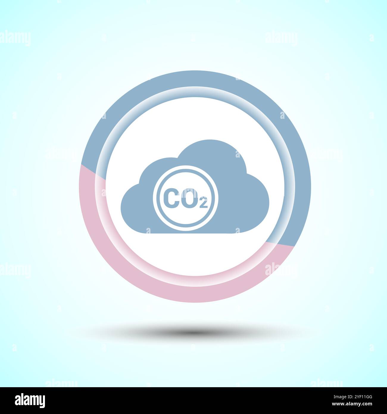 Carbon dioxide icon design illustration, Reduce co2 gas icon, Blue ...