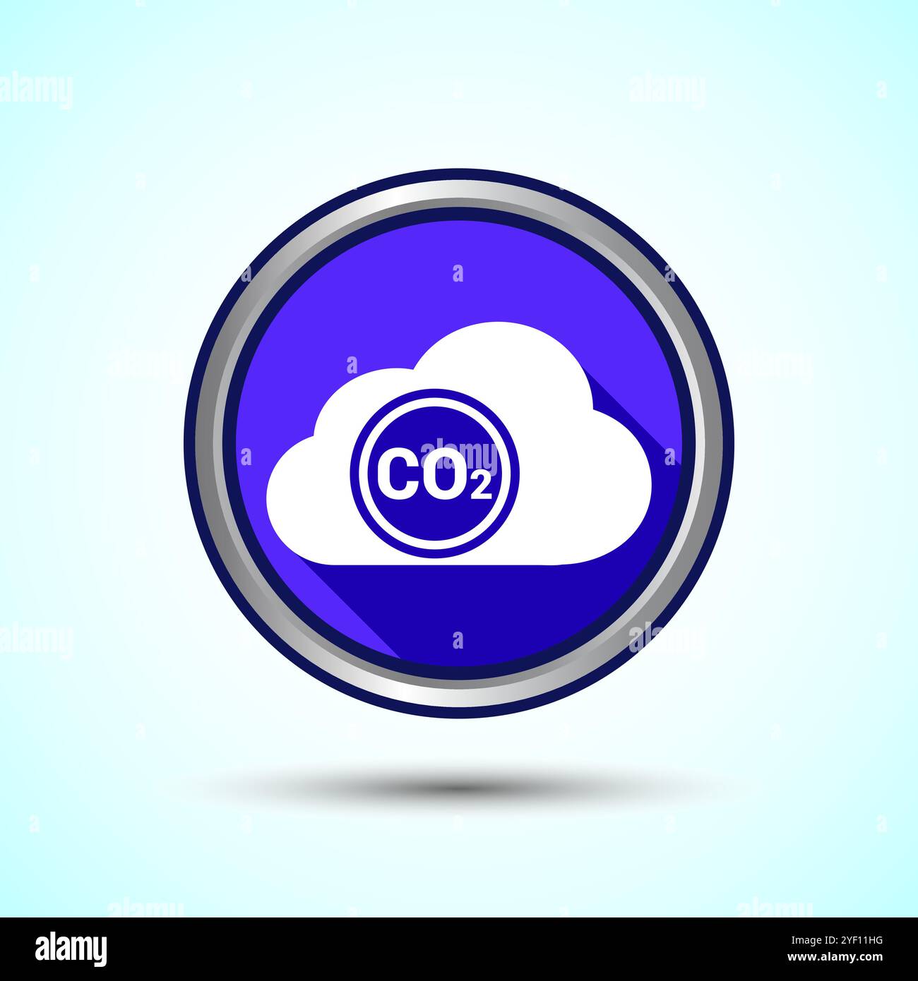 Carbon dioxide icon design illustration, Reduce co2 gas icon, Blue ...