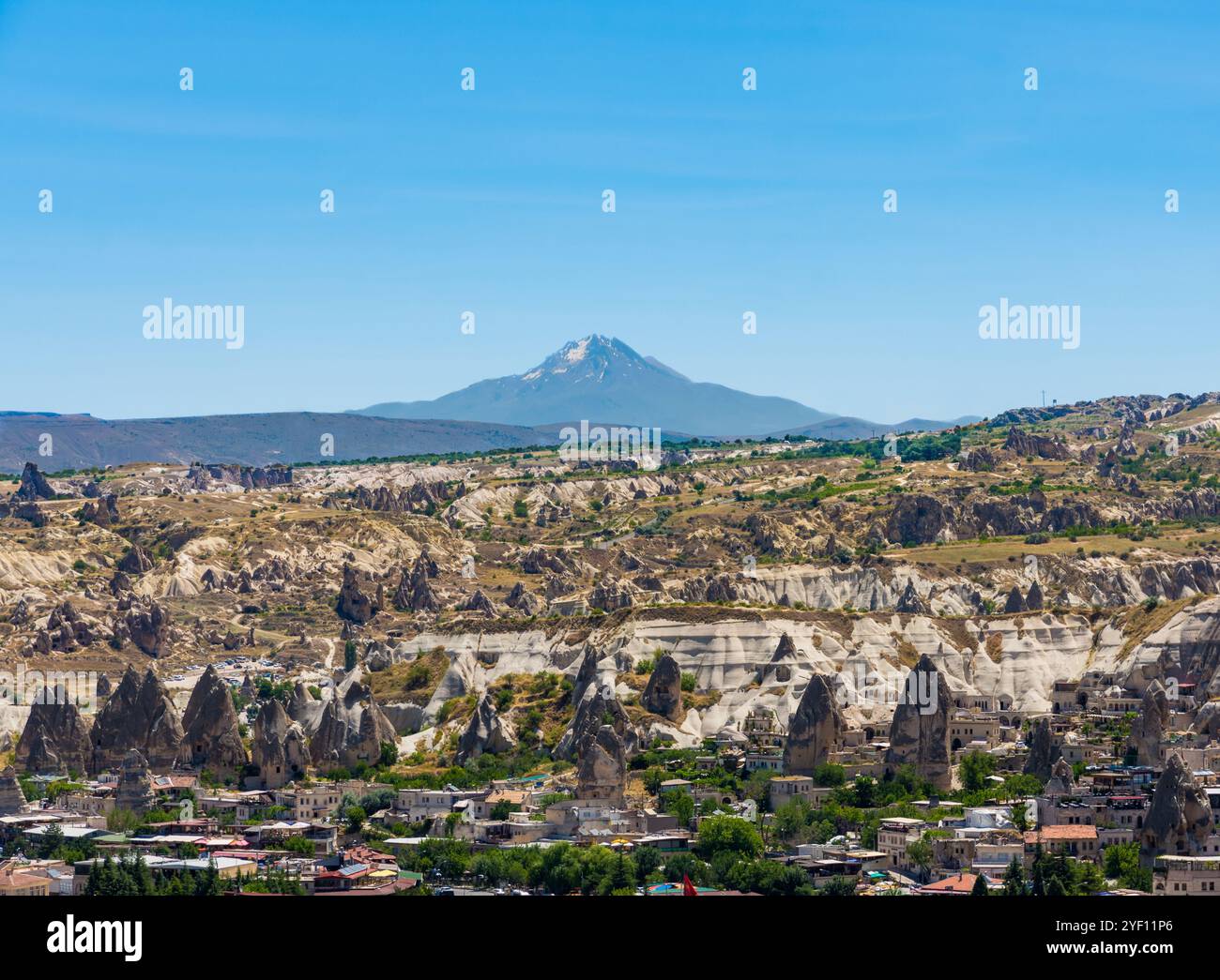 Mount Erciyes in Cappadocia, Turkey. with Pigeon Valley Below Stock ...