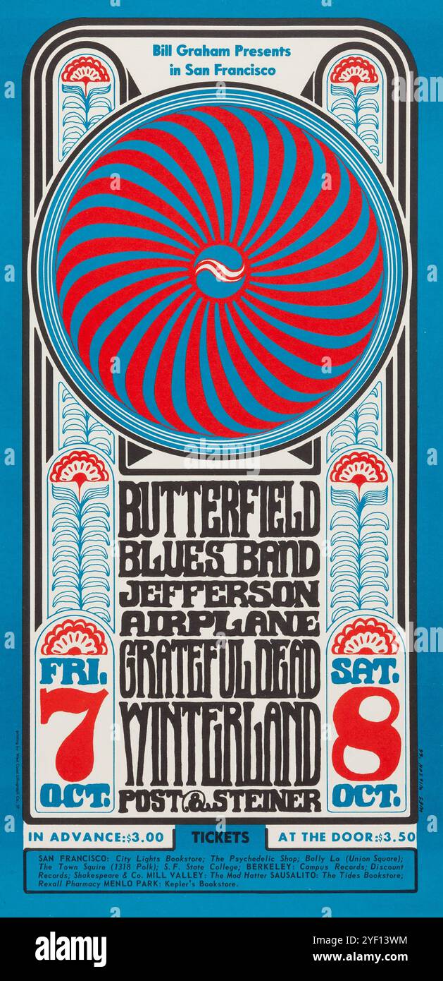 Grateful Dead, Jefferson Airplane, Paul Butterfield, Oct 1966, San ...