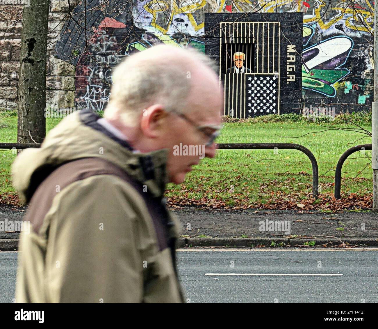 Glasgow, Scotland, UK. 2nd November, 2024. Donald trump in gorbals ...
