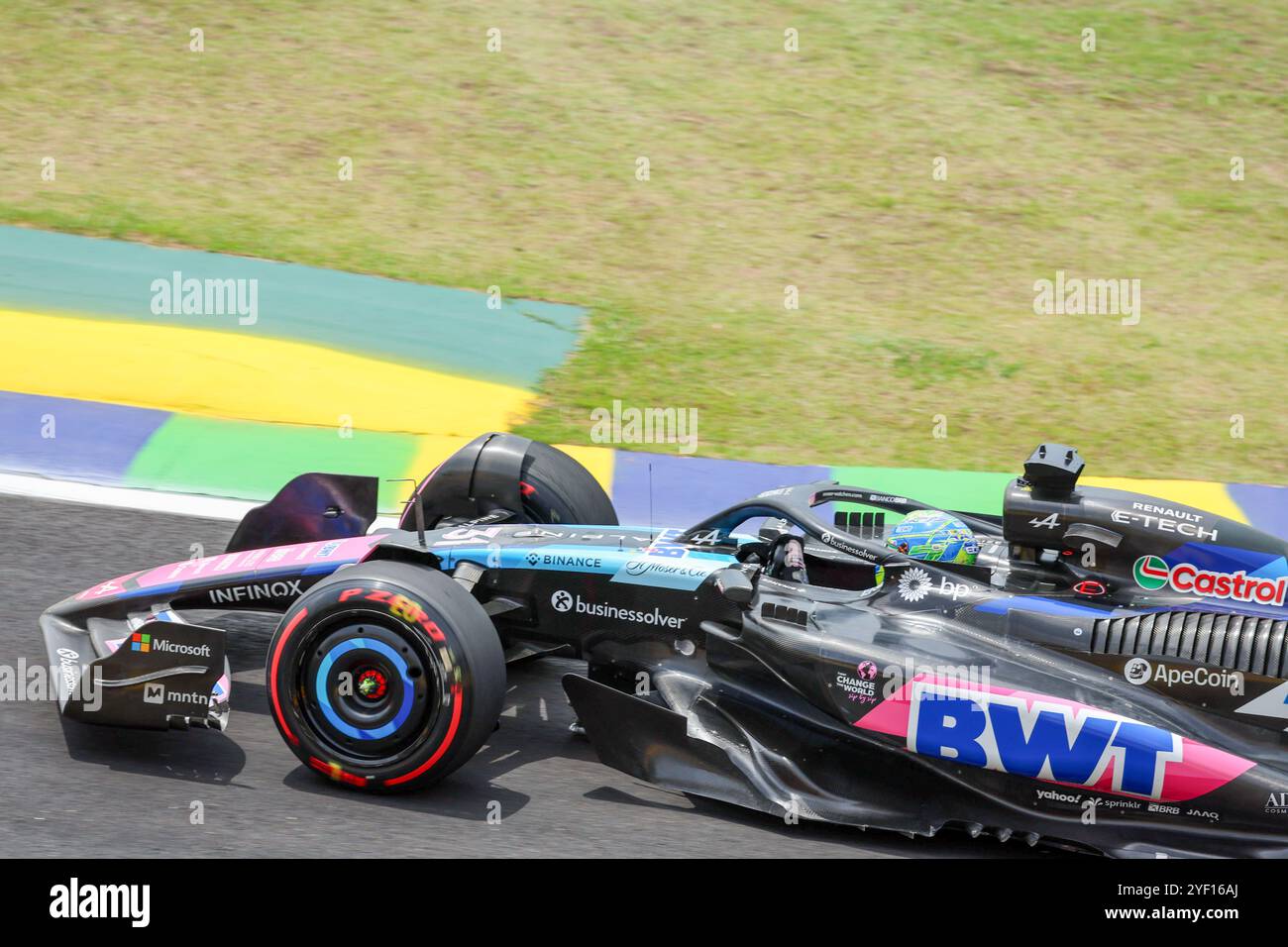 Sao Paulo, Brazil . 18th Oct, 2024. Esteban Ocon (FRA) - Alpine F1 Team ...