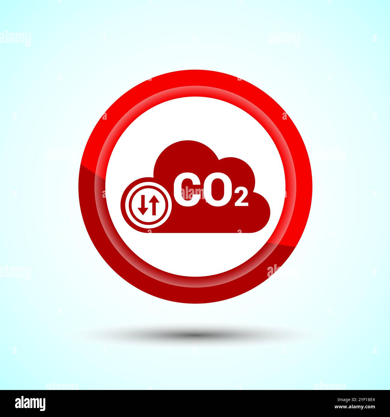 Carbon dioxide icon design illustration, Reduce co2 gas icon, Blue ...