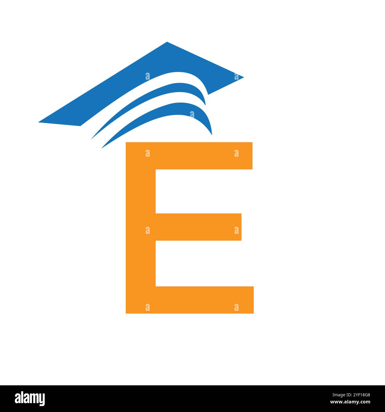 Letter E Education Logo Concept With Graduation Hat. Education Hat ...