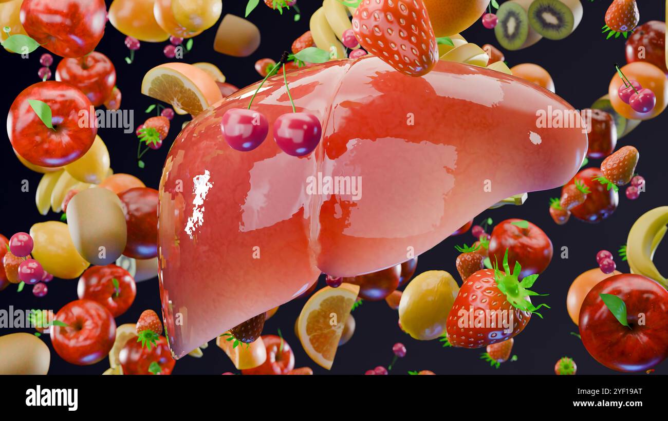 liver with fruits, Losing weight and nutrition, Healthy food for ...