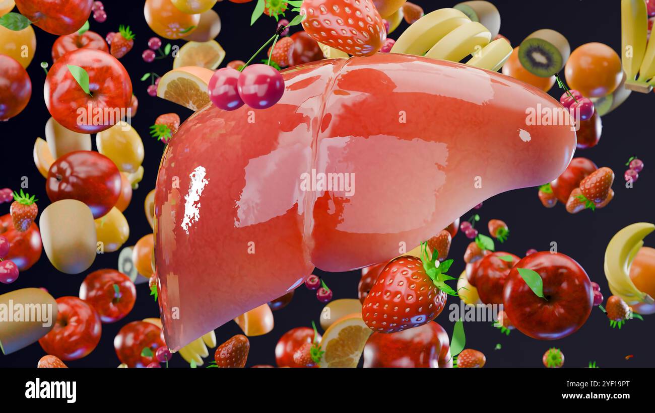 liver with fruits, Losing weight and nutrition, Healthy food for ...