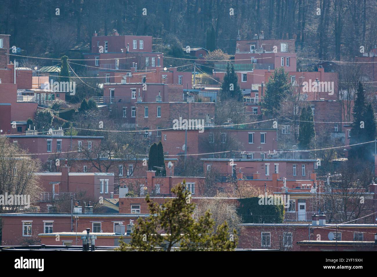 Zlin, Czech republic - March 12, 2022. Unique architecture of Bata ...