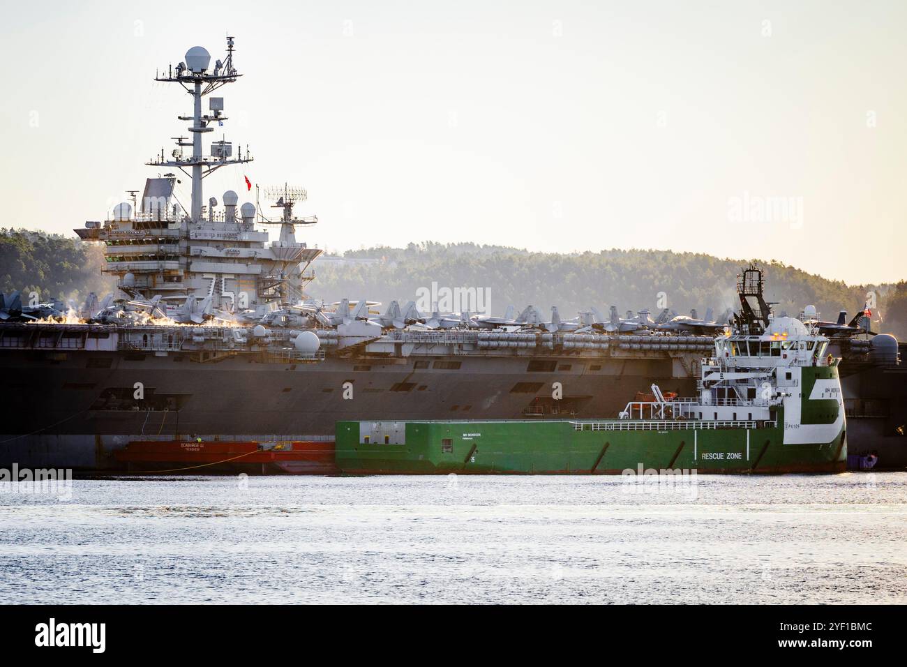 Oslo 20241102. The Norwegian supply ship MH Monsoon is moored to the ...