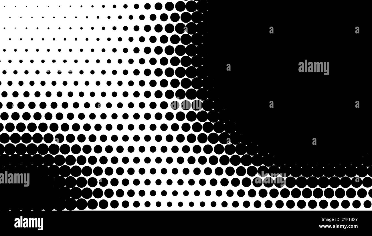 Black and white halftone pattern. Vector illustration Stock Vector ...
