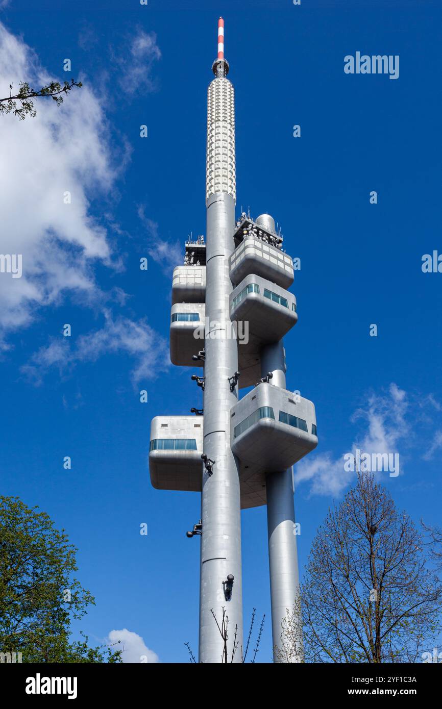 Žižkov Television Tower, the iconic transmitter tower overlooking the ...