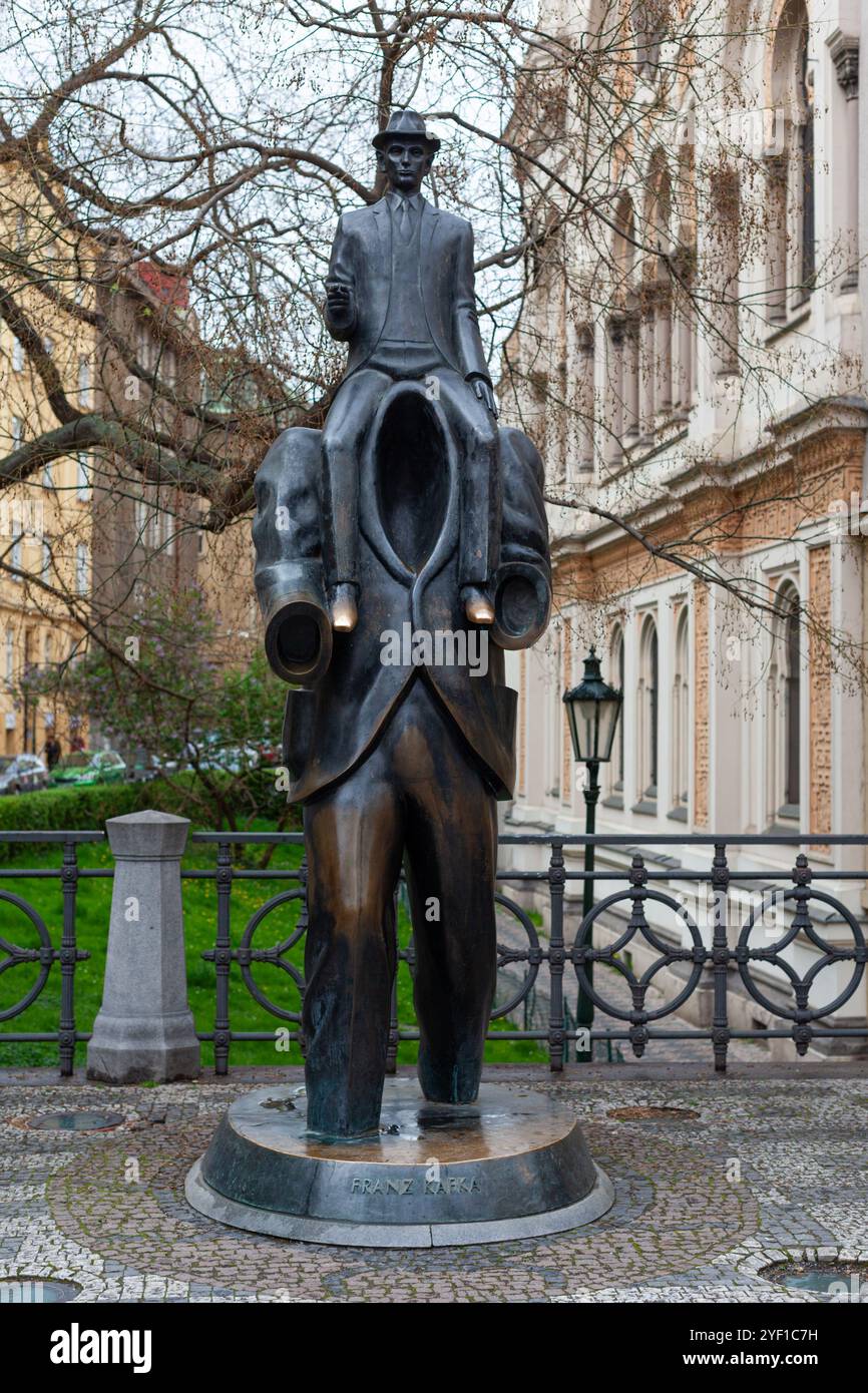 Surreal sculpture of the great Czech writer Franz Kafka by artist ...