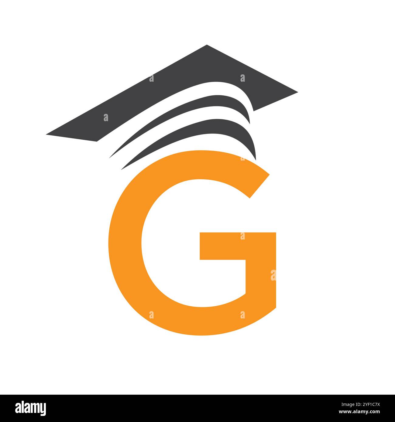 Letter G Education Logo Concept With Graduation Hat. Education Hat ...