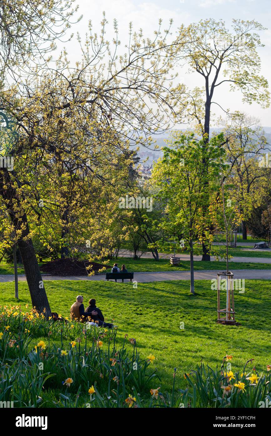 Riegrovy Sady, a popular park with locals, is located in Vinohrady in ...
