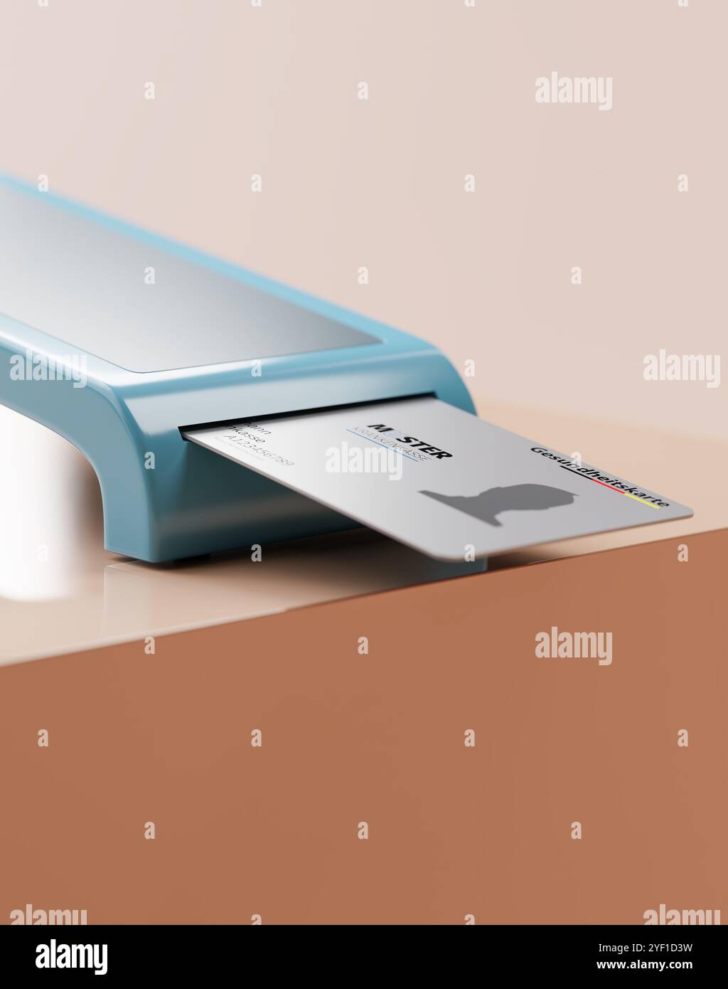 Sample of the German health insurance card (Gesundheitskarte) with fake ...