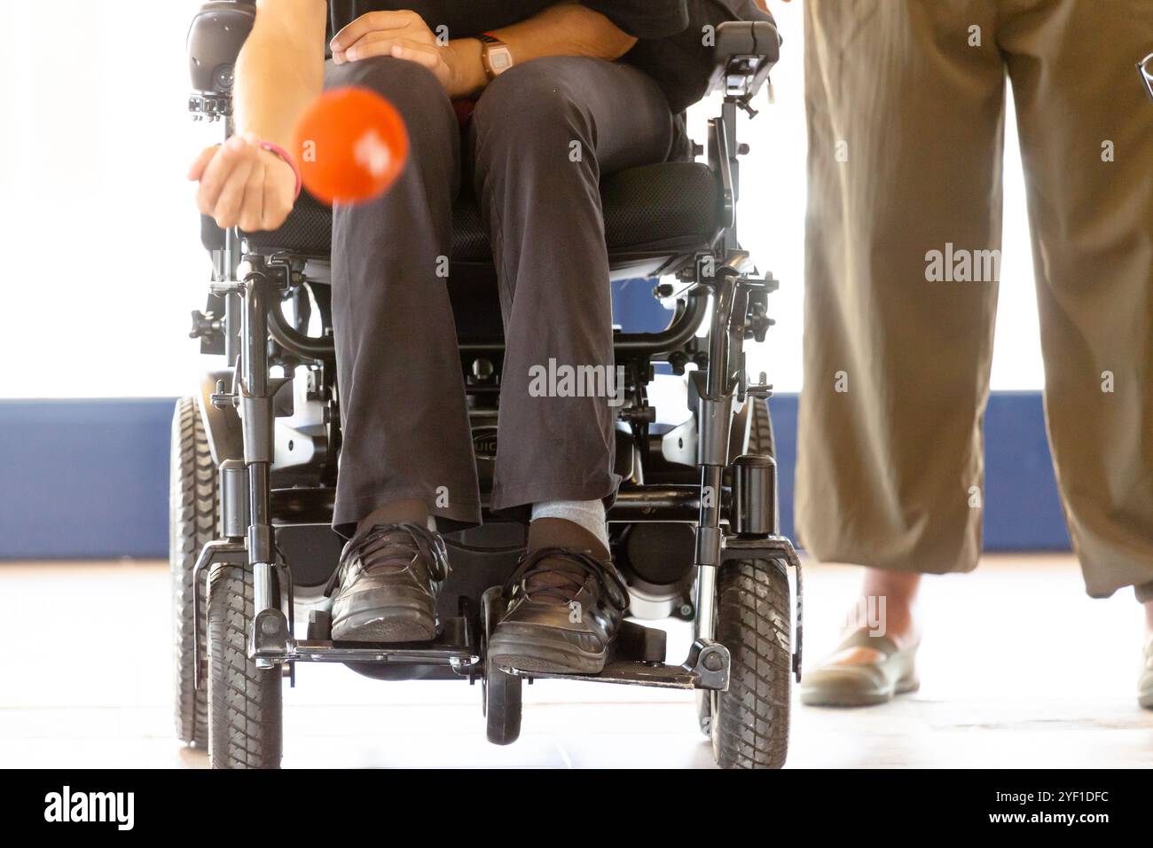 Disabled people playing boccia, a paralympic sport Stock Photo - Alamy