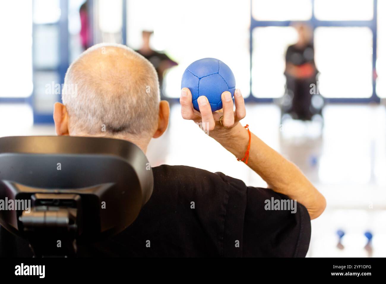 Disabled people playing boccia, a paralympic sport Stock Photo - Alamy