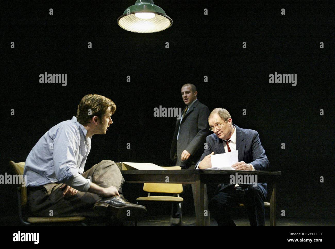 l-r: David Tennant (Katurian), Nigel Lindsay (Ariel), Jim Broadbent ...