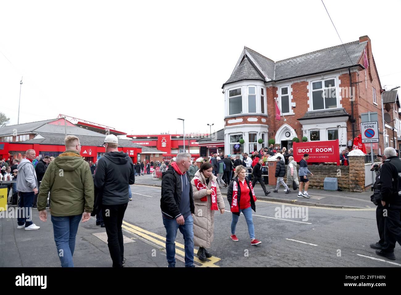 Pre-match at the Nottingham Forest v West Ham United, EPL match, at The ...