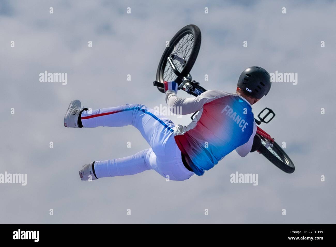 Anthony Jeanjean (FRA) competes in the Cycling BMX Freestyle Men's Park ...
