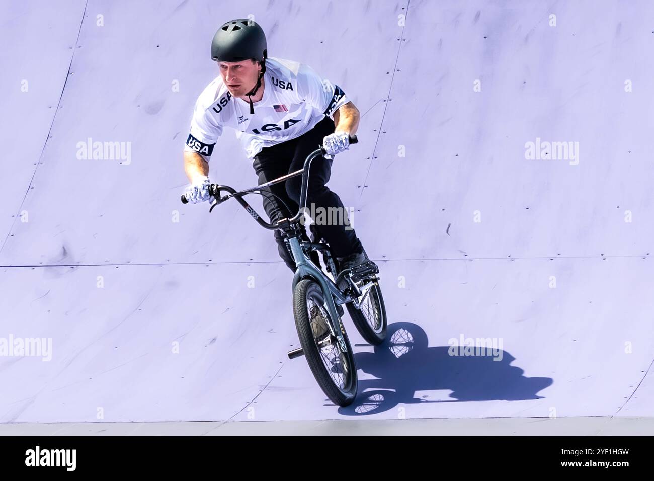 Marcus Christopher (USA) competes in the Cycling BMX Freestyle Men's ...