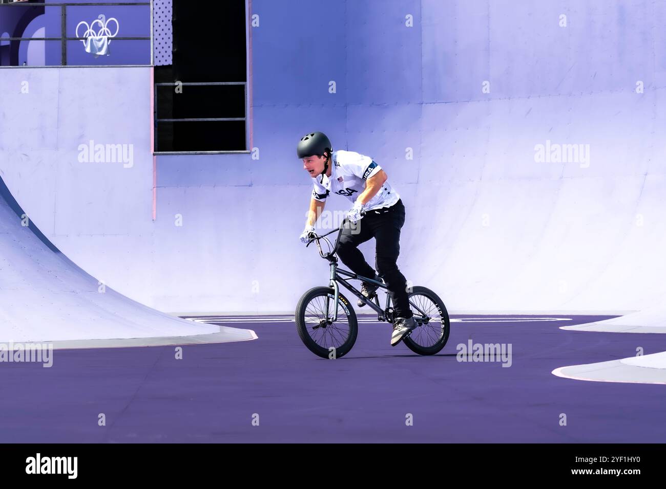 Marcus Christopher (USA) competes in the Cycling BMX Freestyle Men's ...