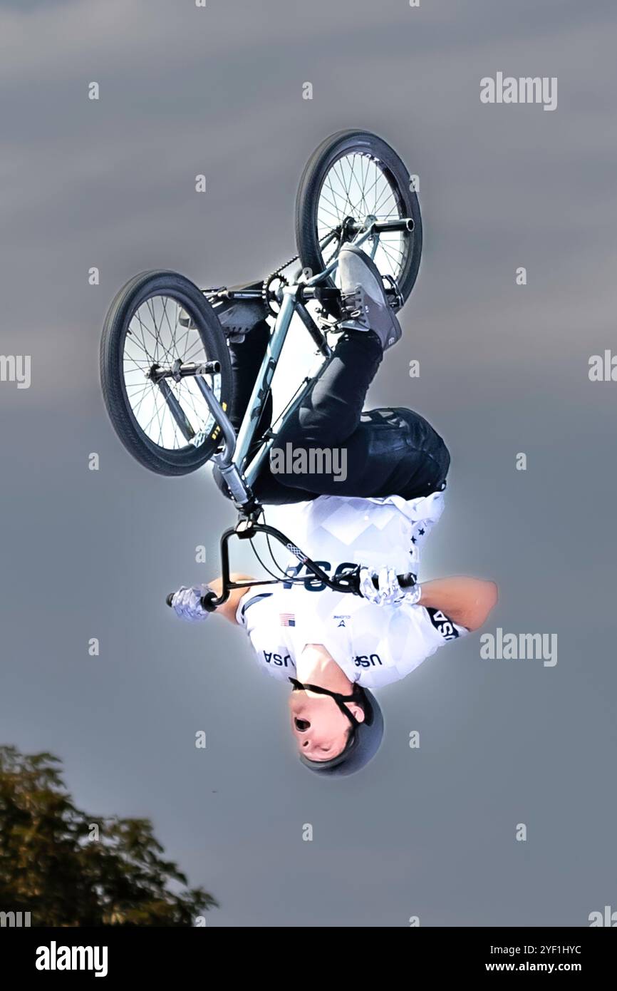 Marcus Christopher (USA) competes in the Cycling BMX Freestyle Men's ...